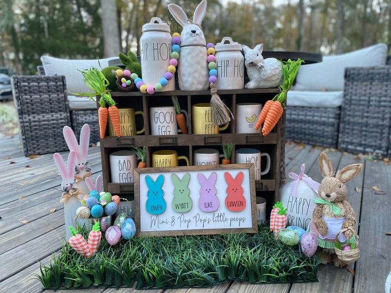 Easter Bunny Family 3D Farmhouse Sign Bunny Sign Decor | Etsy