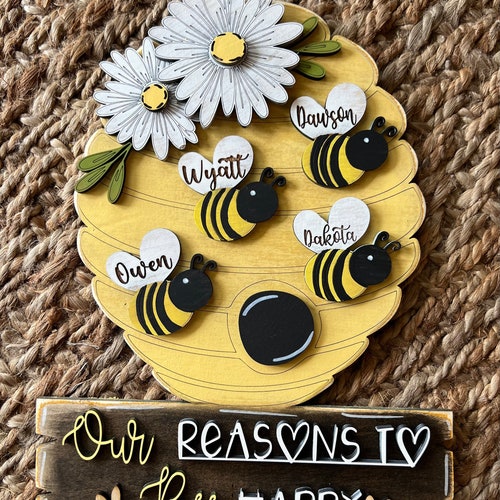Family Honey Bee Mothers Day Gift Grandparent Gift - Etsy