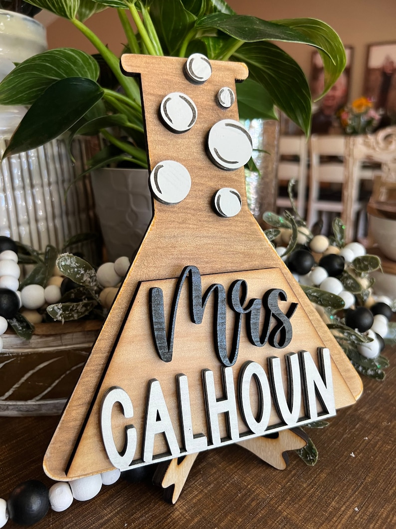 Science Teacher Name Sign 3D Printed Name Plate Science Teacher Gift ...