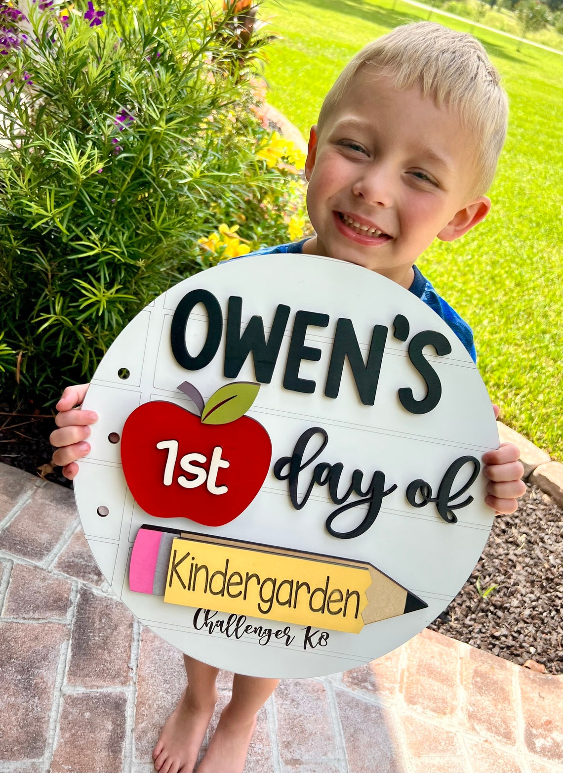 First Day of School Photo Prop, School Photos, Interchangeable School ...