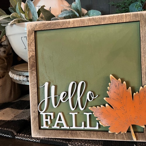 Hello Fall Sign Fall Decor Fall Decorations Fall Signs - Etsy
