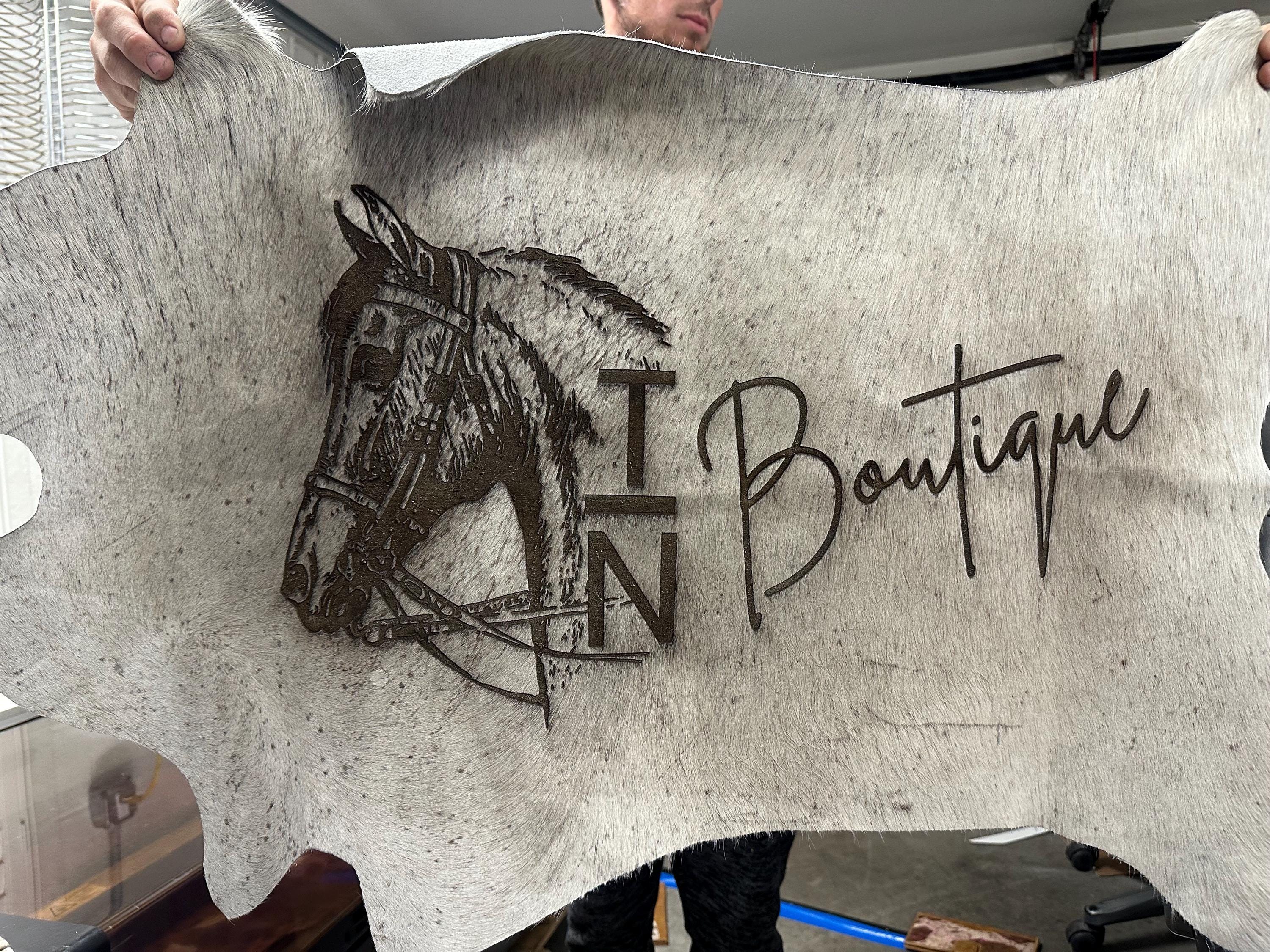 Personalized Engraved Cowhide Rug - Etsy