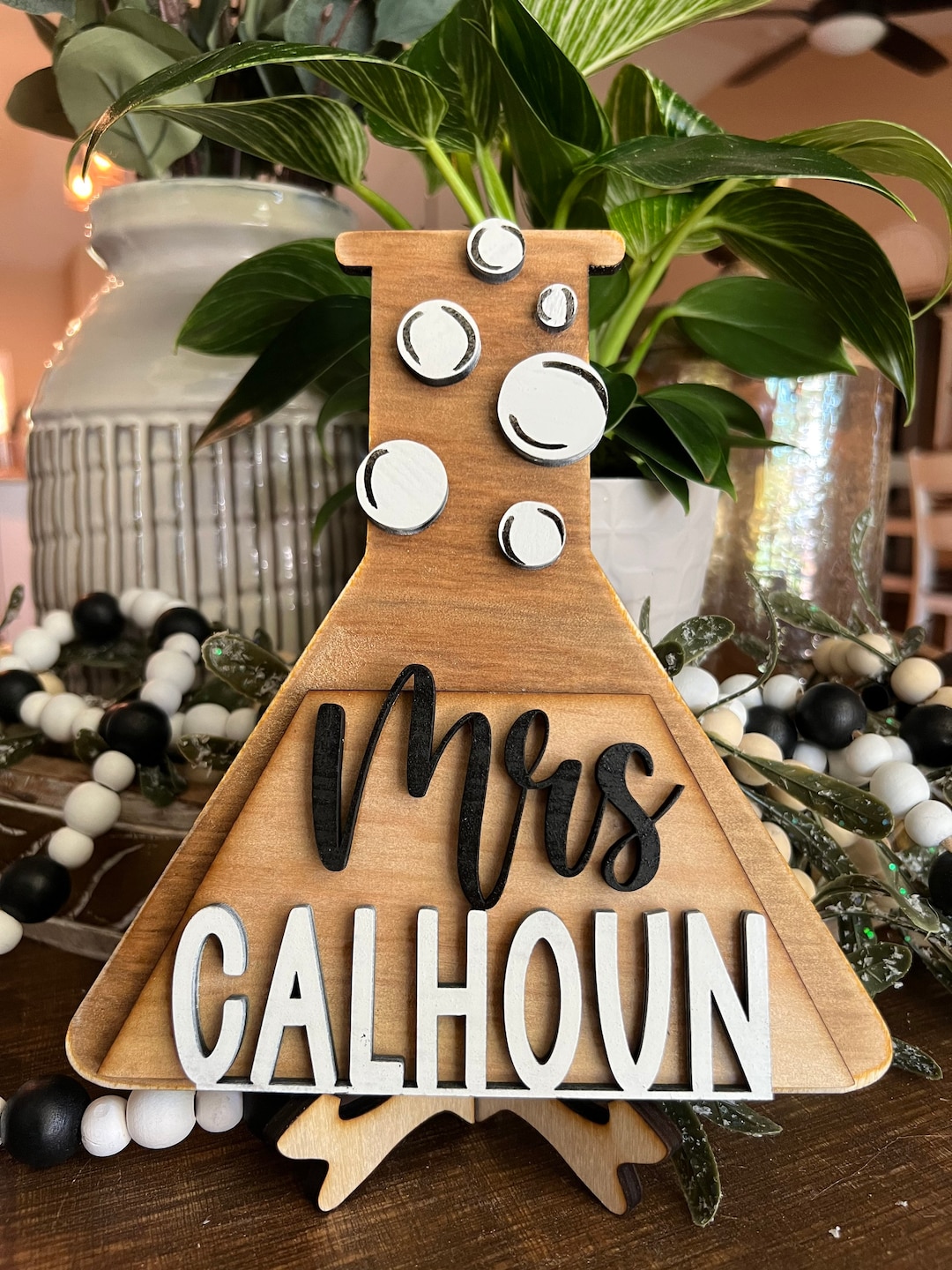 Science Teacher Name Sign 3D Printed Name Plate Science Teacher Gift ...