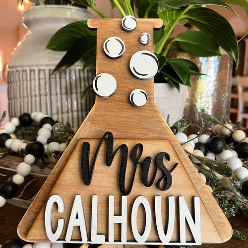 Science Teacher Name Sign 3D Printed Name Plate Science - Etsy