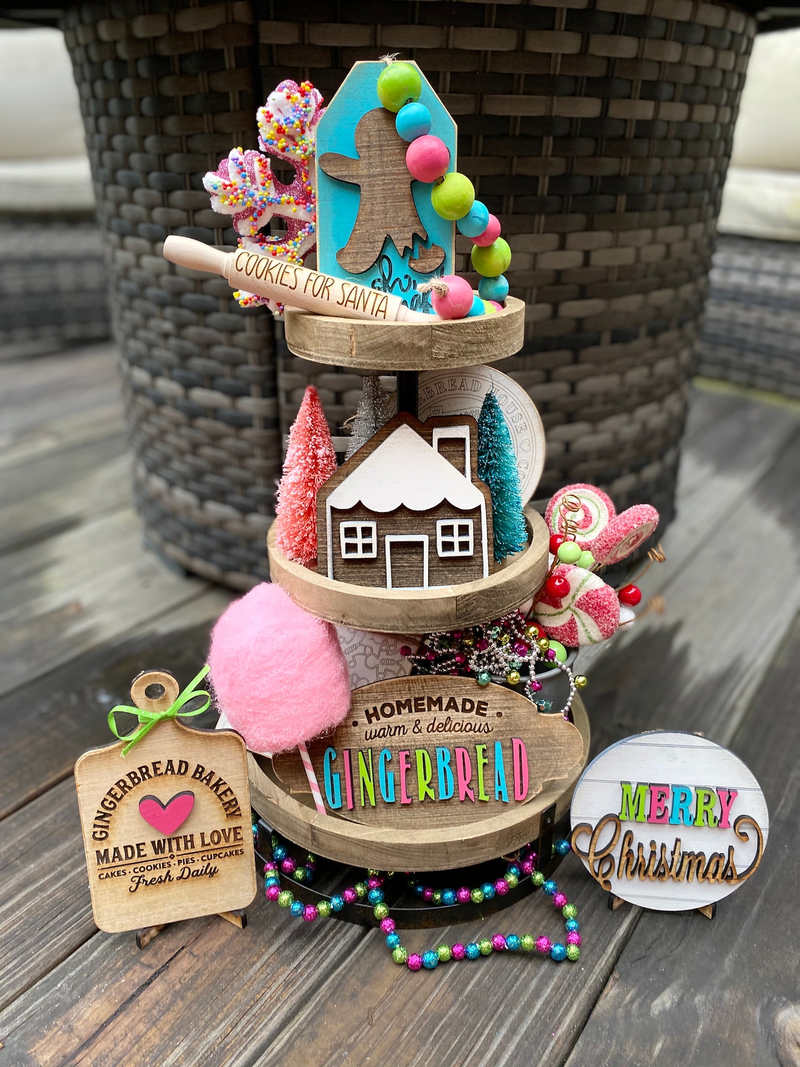 Gingerbread Tier Tray Decor Baking Christmas Cookies | Etsy