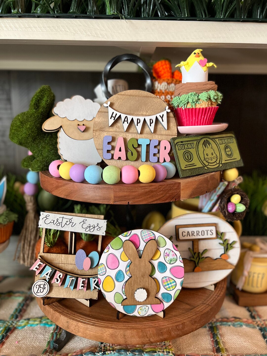 FAST SHIP Tiered Tray Easter Decor / Easter Decor/tiered Tray Signs ...