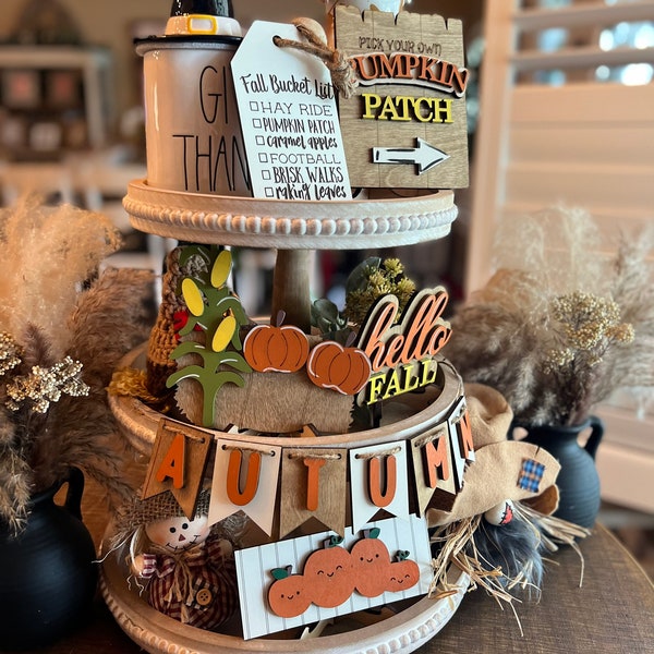 Fall Tiered Tray Decor - Etsy