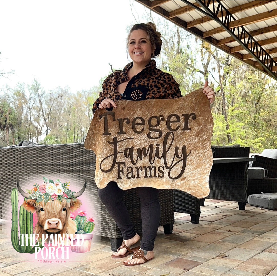 NEXT DAY SHIP Engraved Cowhide Rug - Etsy