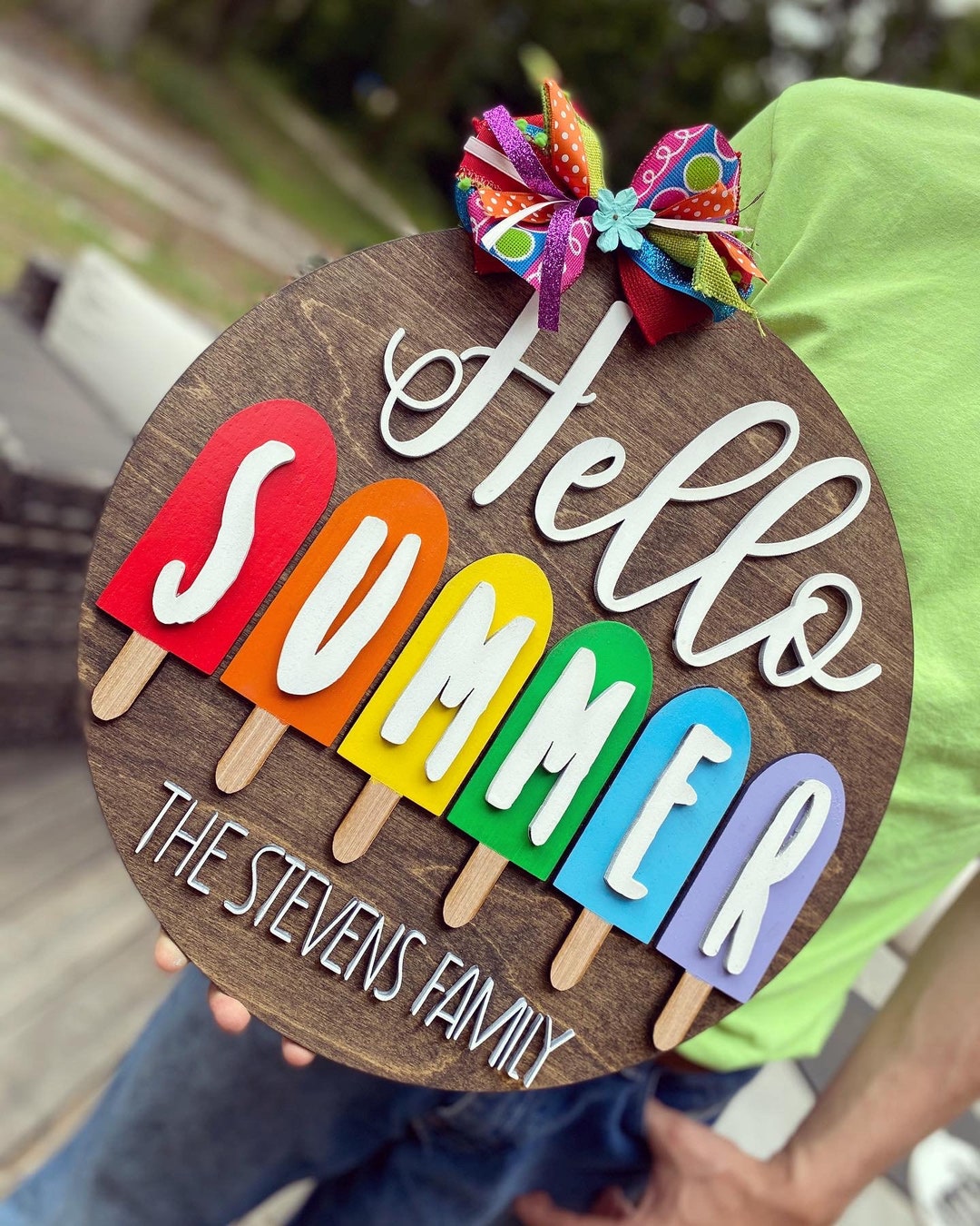 Hello Summer Door Hanger - Summer Wreath - Front Door Decor - Summer ...