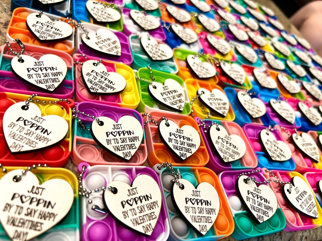 SHIPS SAME DAY! Set of Pop It Valentines Gift for Kids | Non Candy ...