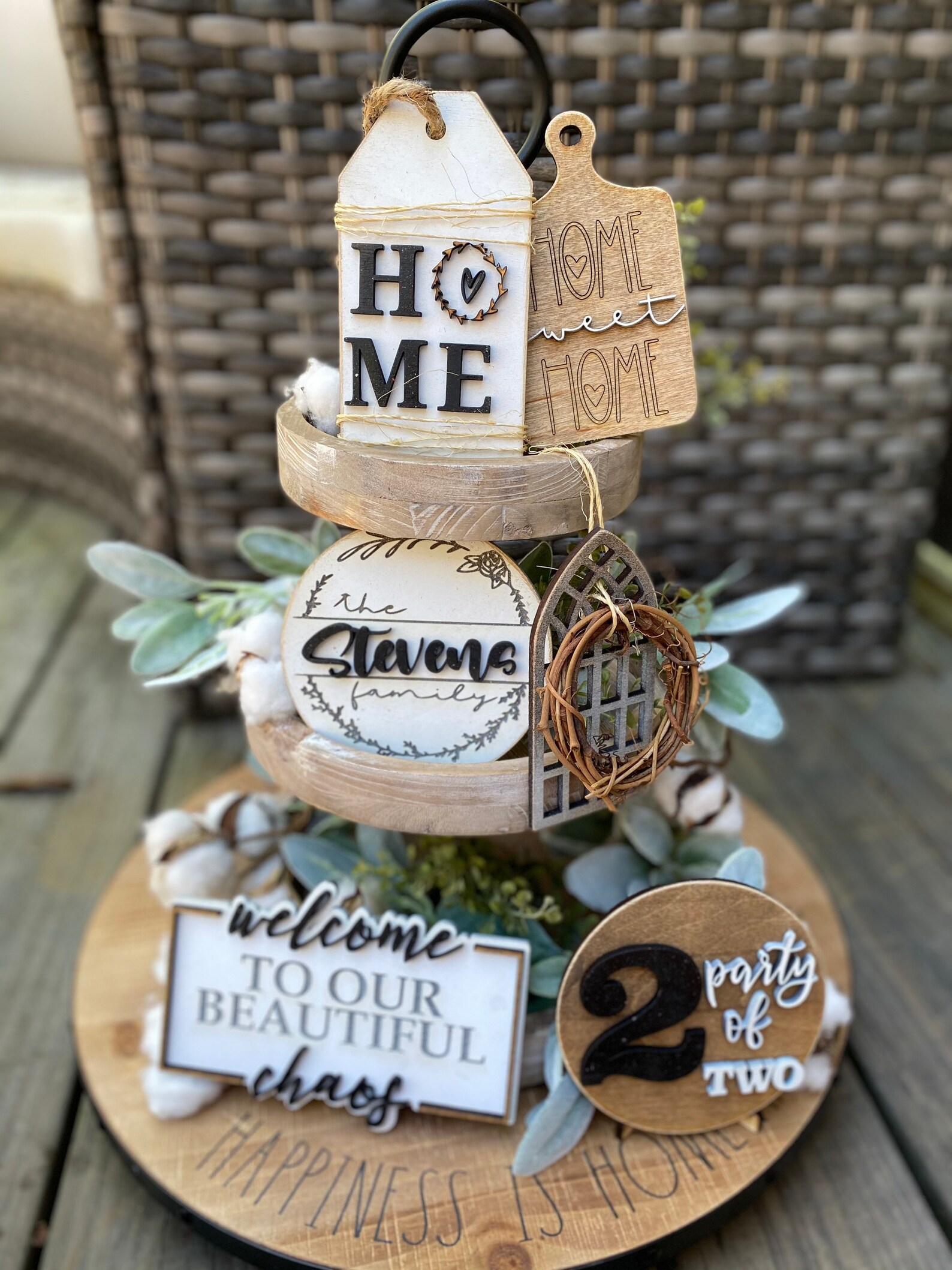 Farmhouse Tier Tray Sign Sethome Tier Tray Signsfarmhouse - Etsy