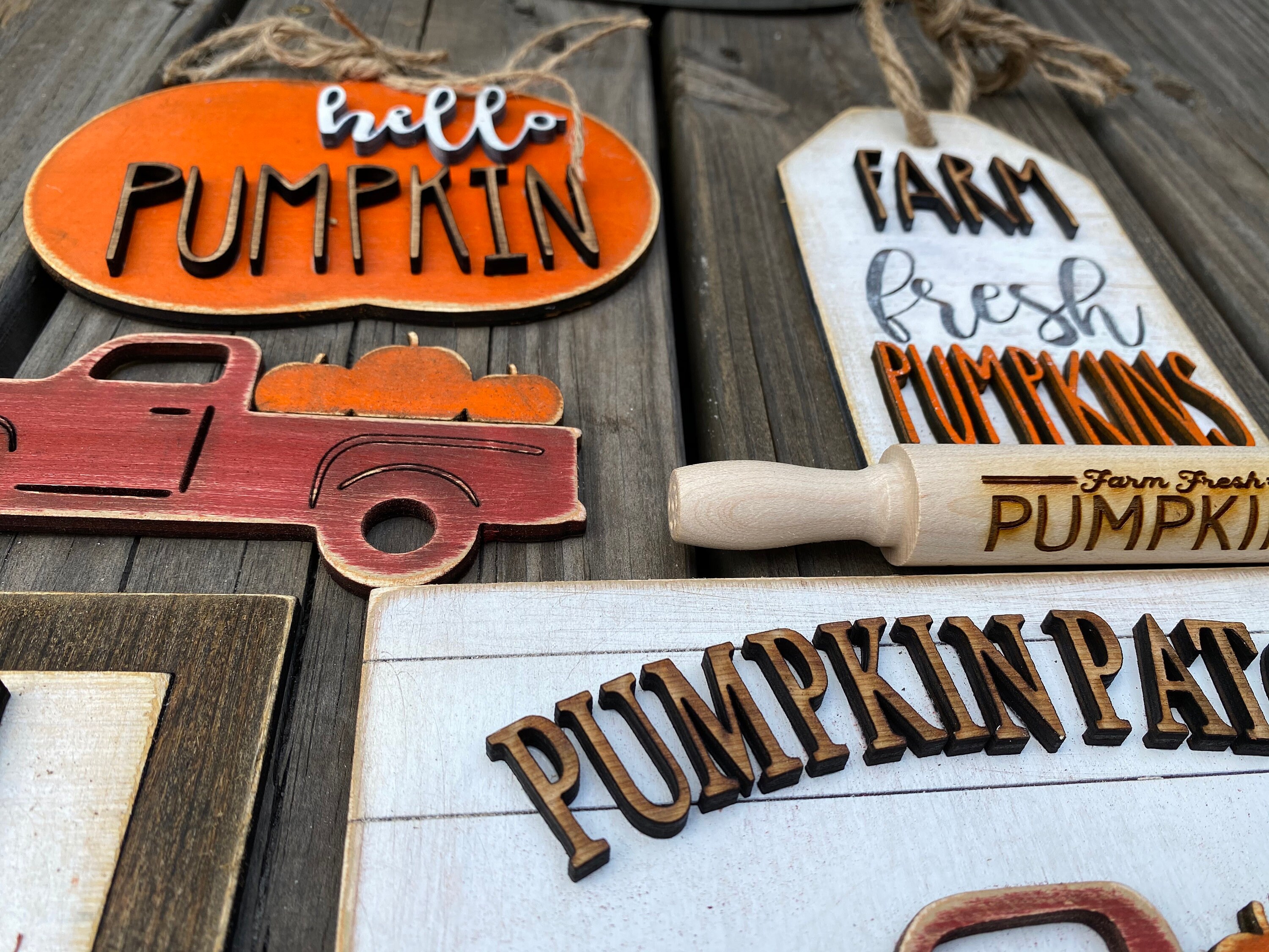 Fall Tiered Tray Decor/fall Tiered Tray Signs/pumpkin Theme | Etsy