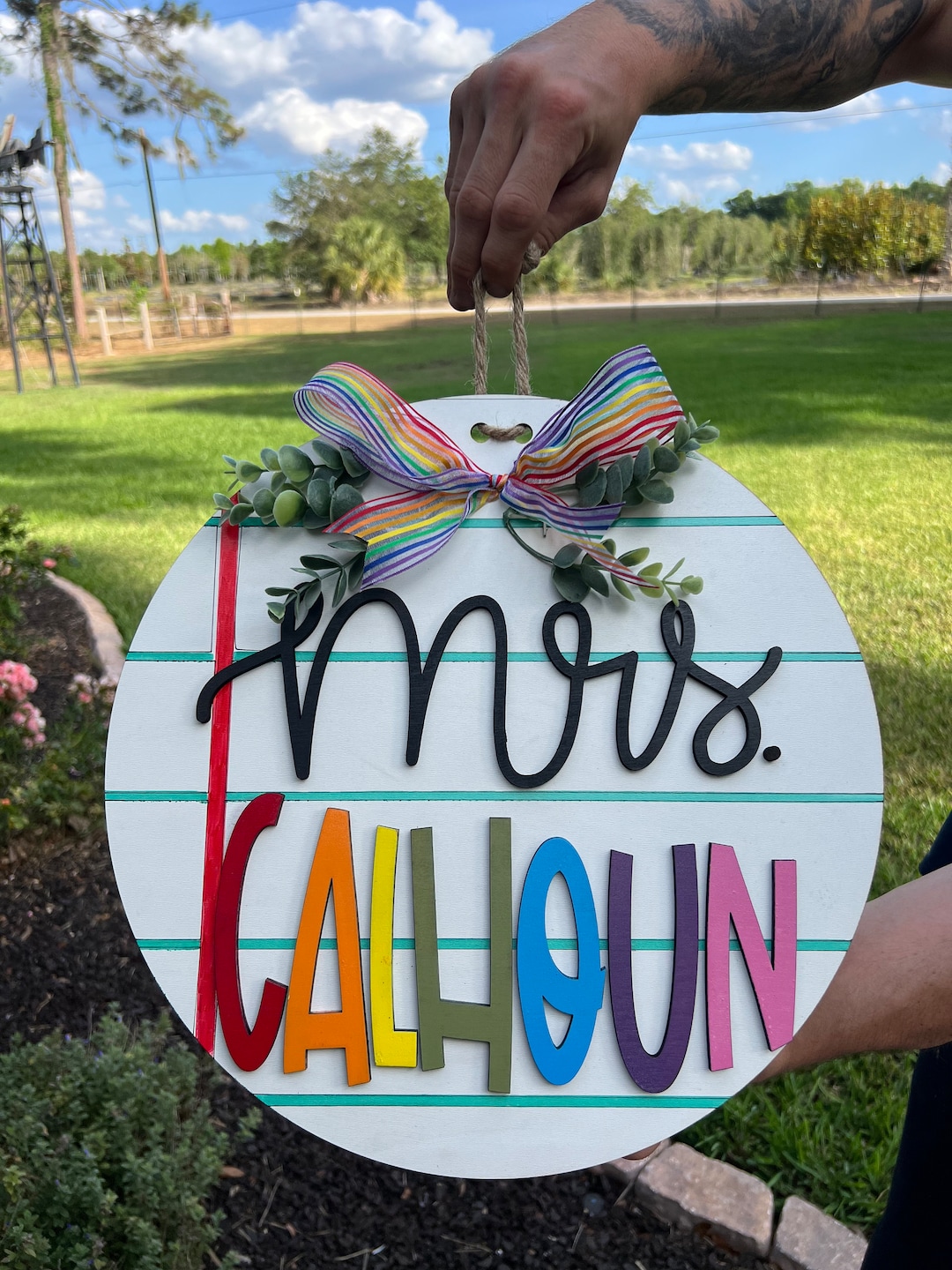 Teacher Gift, 3D Name Sign Classroom Decor- Teacher Graduation Gift ...