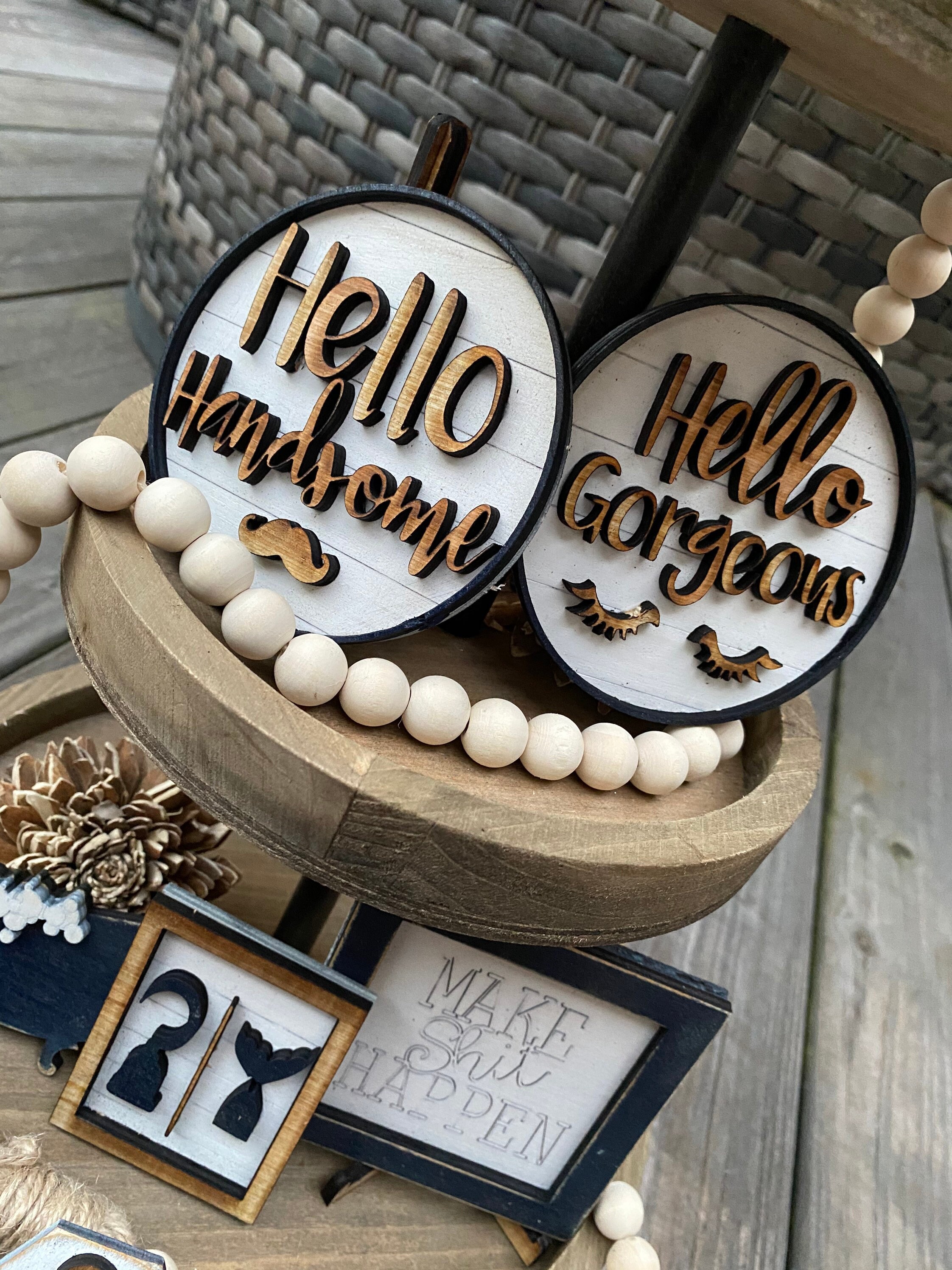 Tier Tray Decor Bathroom Sign Bathroom Tray Sign Bathroom | Etsy