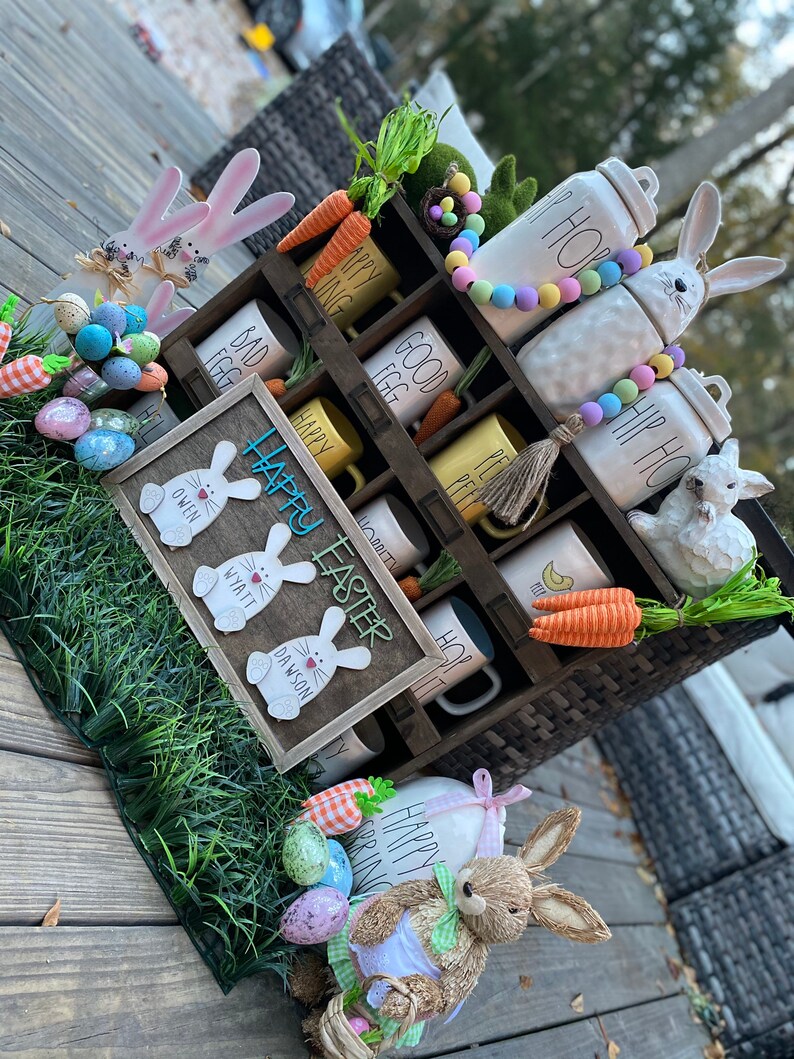 Easter Bunny Family 3D Farmhouse Sign Bunny Sign Decor - Etsy