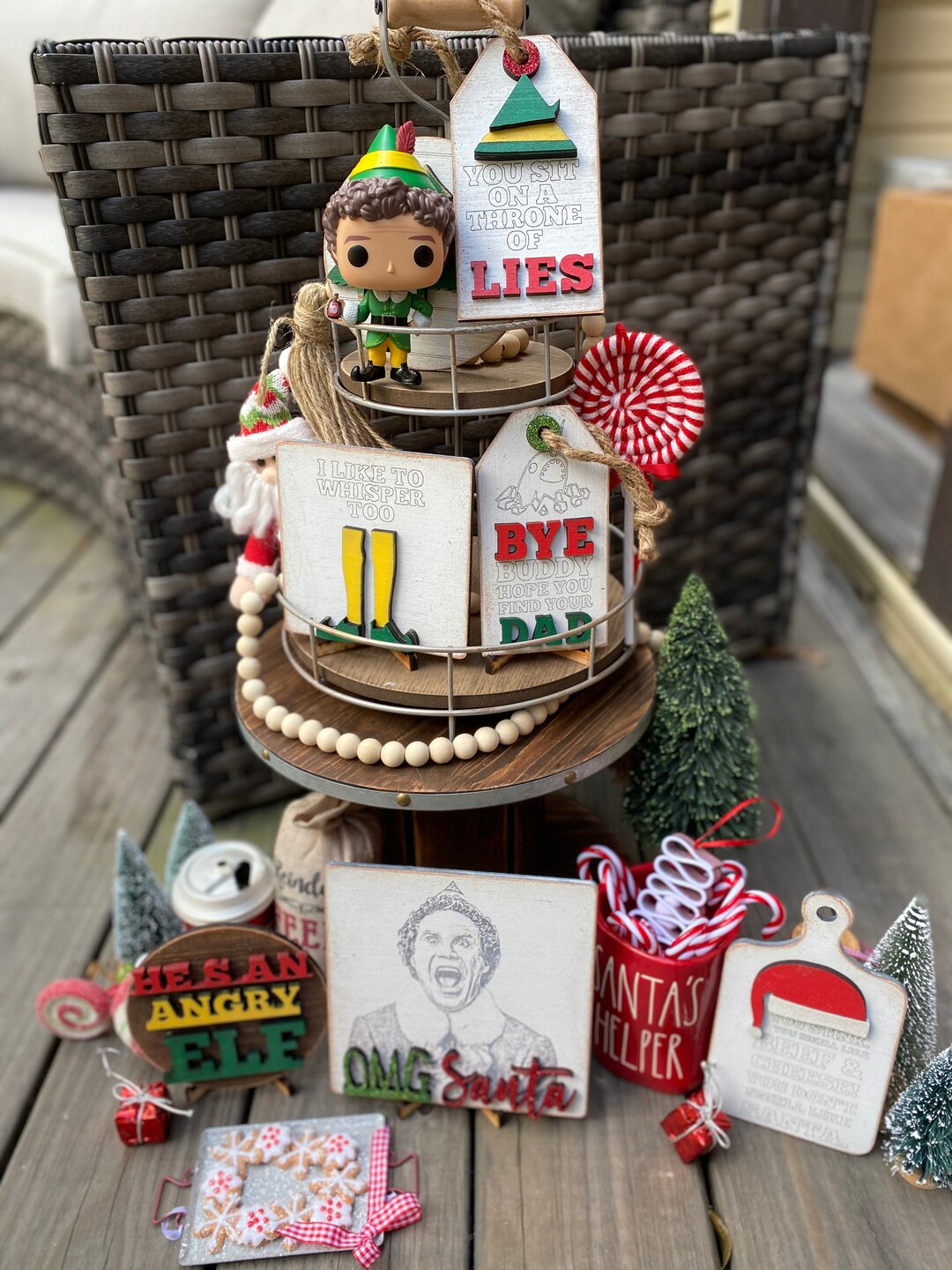 Christmas Tray Decor / Christmas Buddy the Elf / Elf Signs / 3D Signs ...