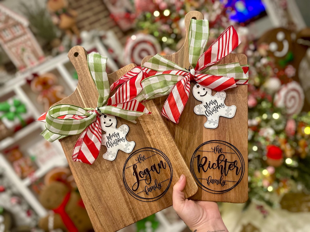 Personalized Gingerbread Cutting Board - Etsy