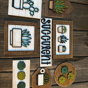 Succulent Signs/cactus Tiered Tray Decor/3d Signs /raedunn Sign/a Bunch ...