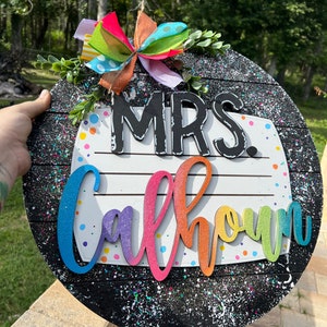 Teacher Gift, 3D Cut Name Sign Classroom Decor- Teacher Graduation Gift ...