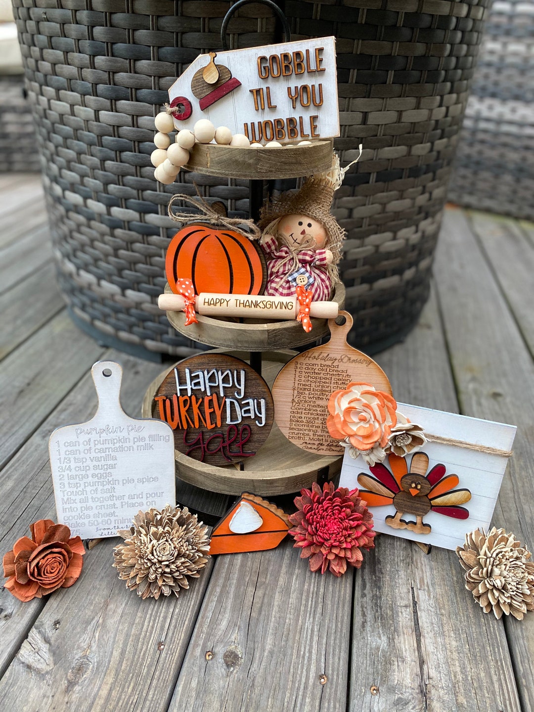 Thanksgiving Signs / Gobble Til You Wobble / 3d Signs / Happy ...