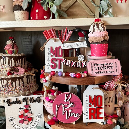 BUNDLE // Valentine's Day Tier Tray Decor // - Etsy