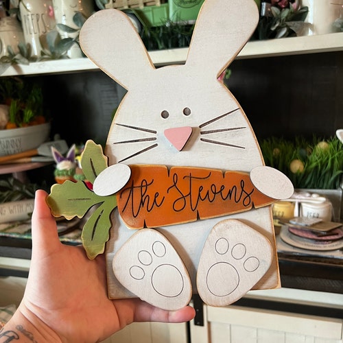 Custom Easter Bunny Family Sign Bunny Decor Personalized - Etsy