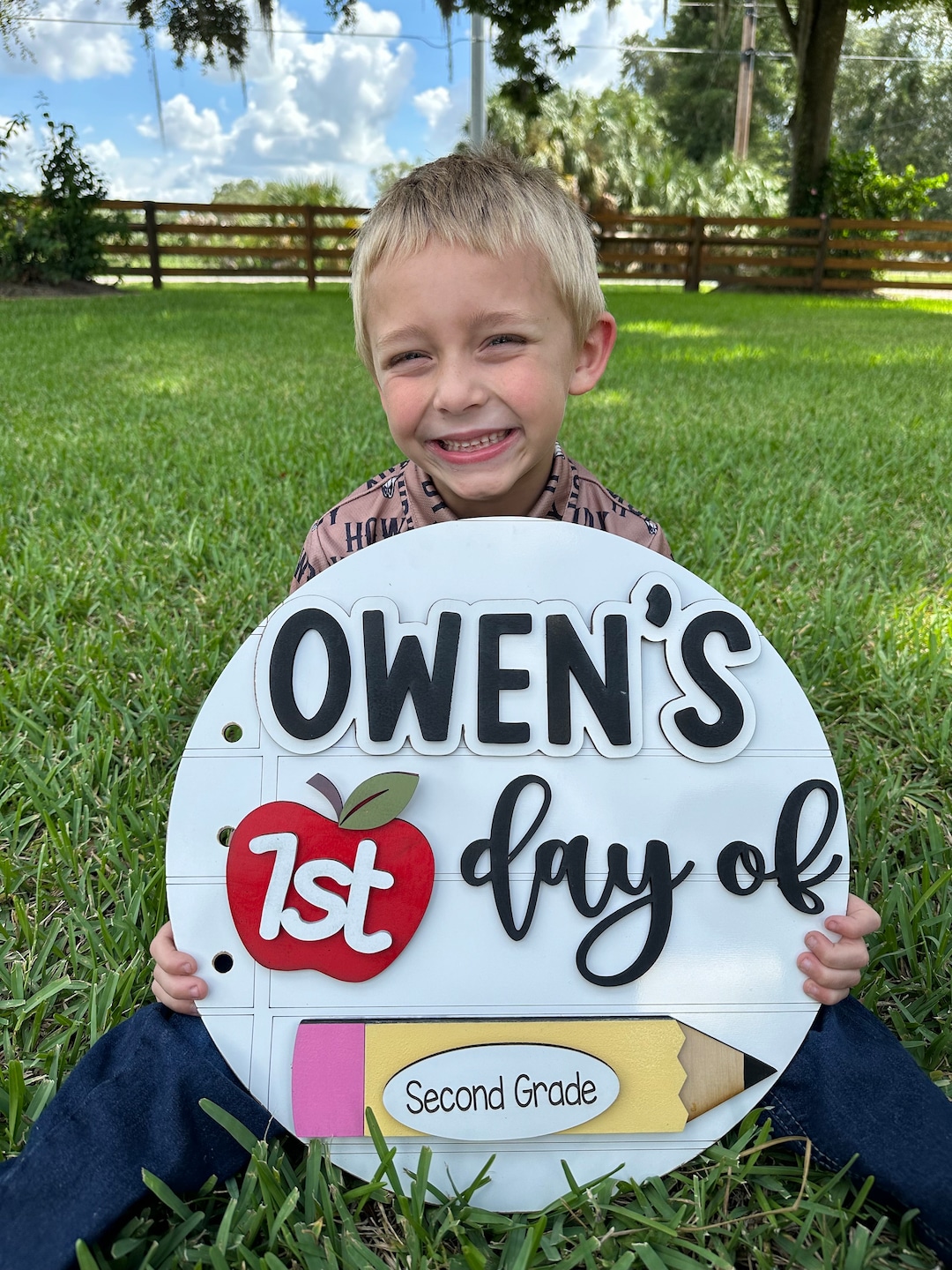 First Day of School Photo Prop, School Photos, Interchangeable School ...