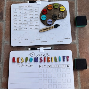 Personalized Dry Erase Learning Mats for Kids | Preschool Mats | Kids ...