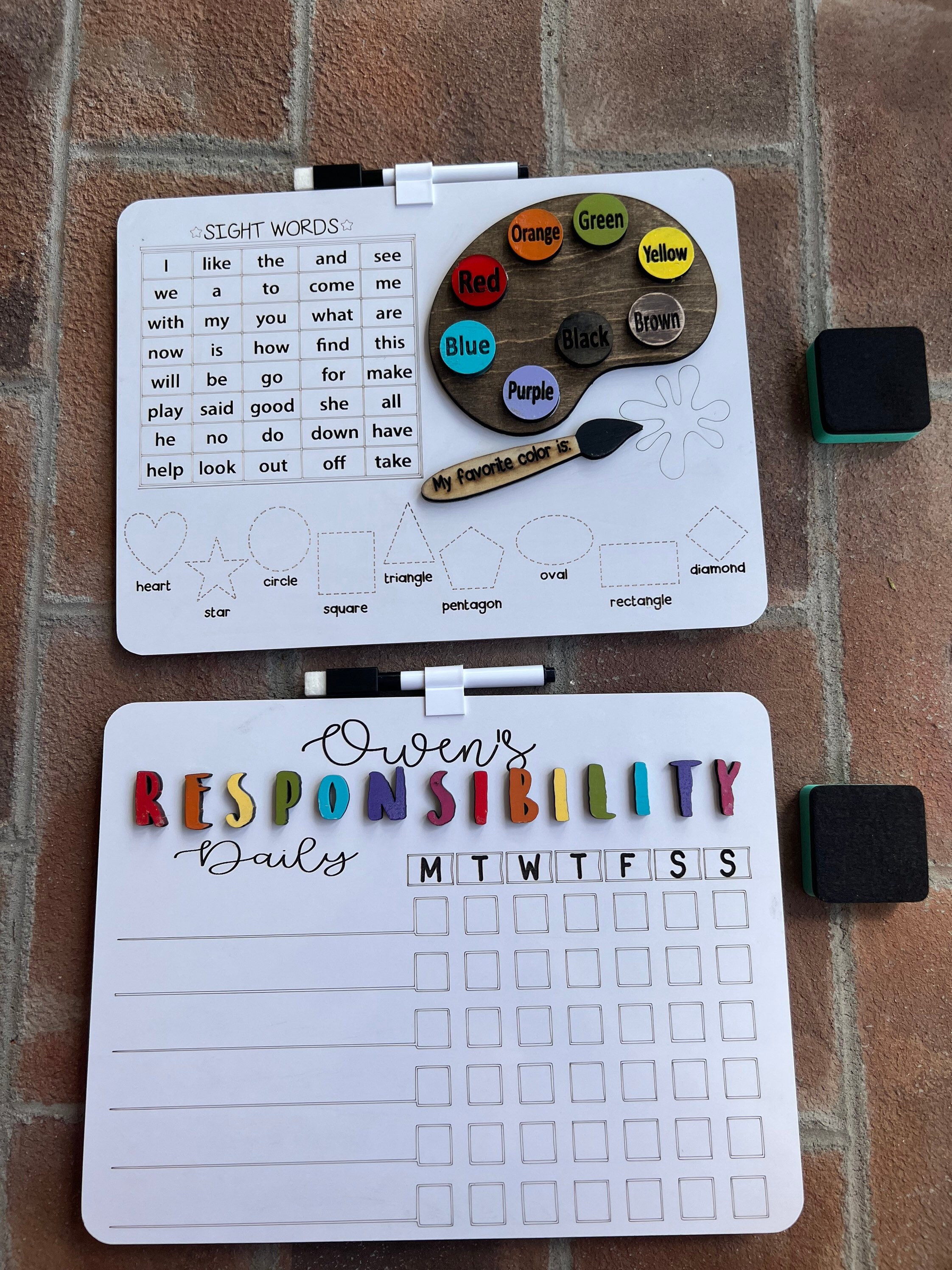 Personalized Dry Erase Learning Mats for Kids | Preschool Mats | Kids ...