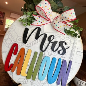 Teacher Gift, 3D Cut Name Sign Classroom Decor- Teacher Graduation Gift ...