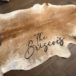 Engraved Cowhide Rug - Etsy