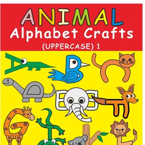 Alphabet Printable Craft A-Z Animal Alphabet Kids Templates Coloring - Etsy