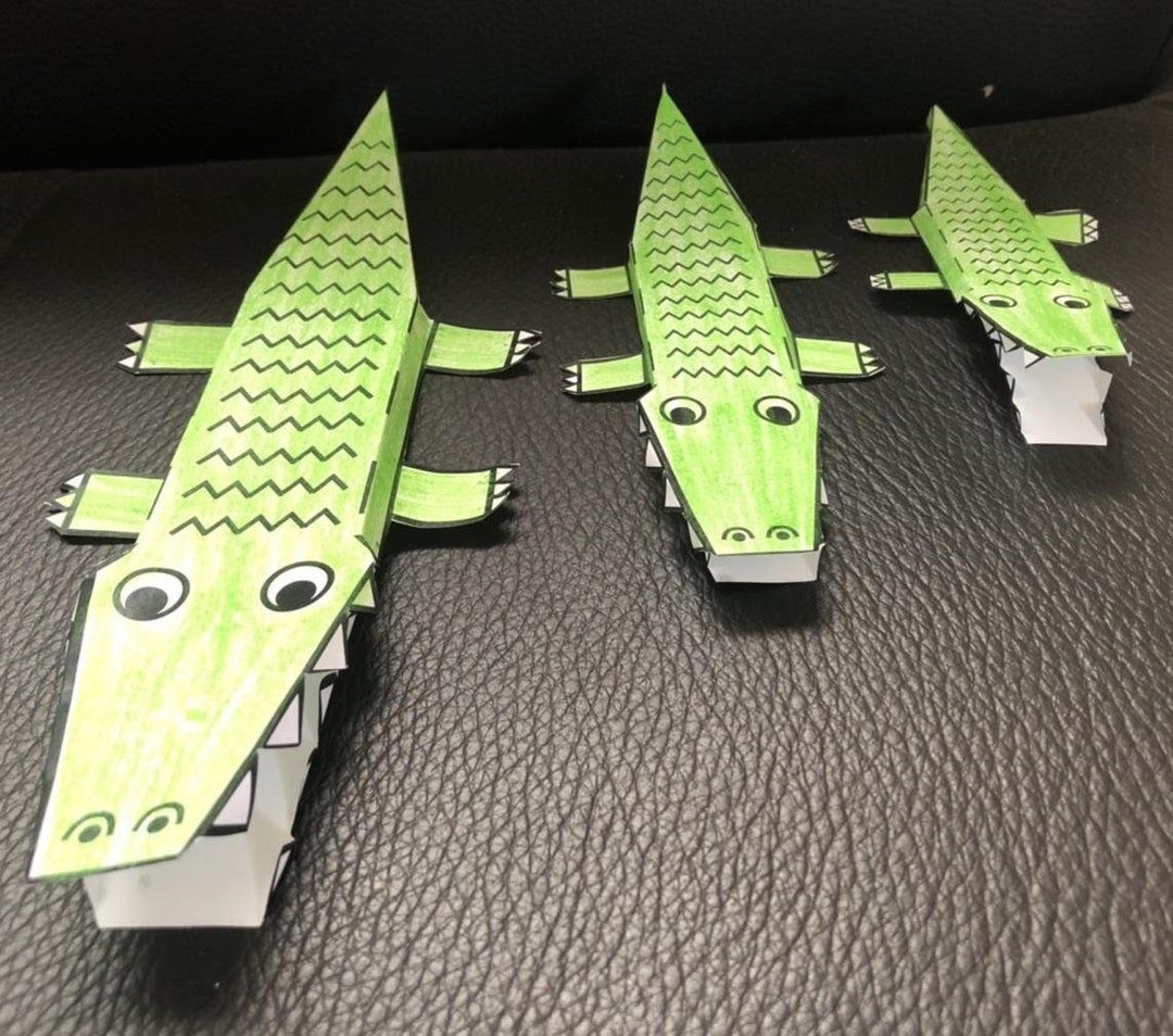 Alligator Crocodile Paper Craft Animal Paper Crafts Downloadable PDF ...