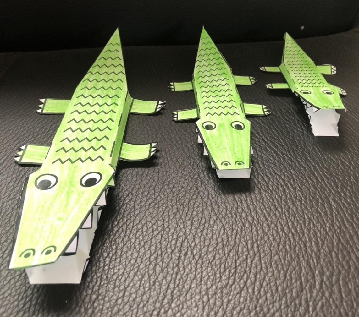 Alligator Crocodile Paper Craft Animal Paper Crafts Downloadable PDF ...