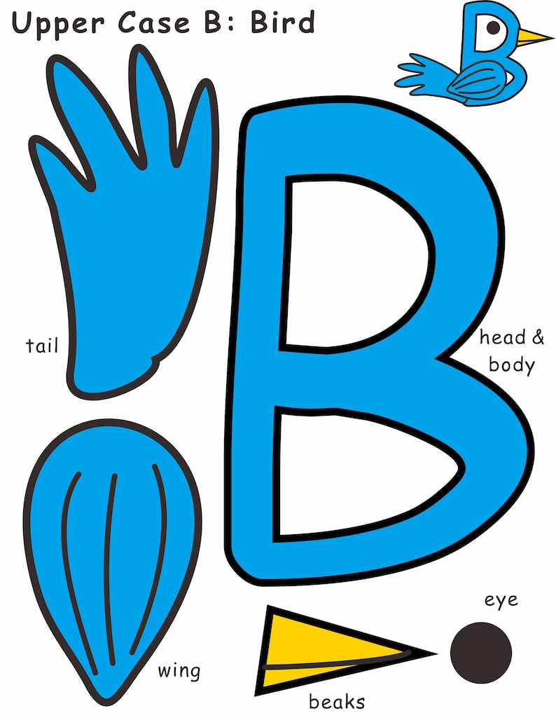 Alphabet Printable Craft A-Z Animal Alphabet Kids Templates - Etsy