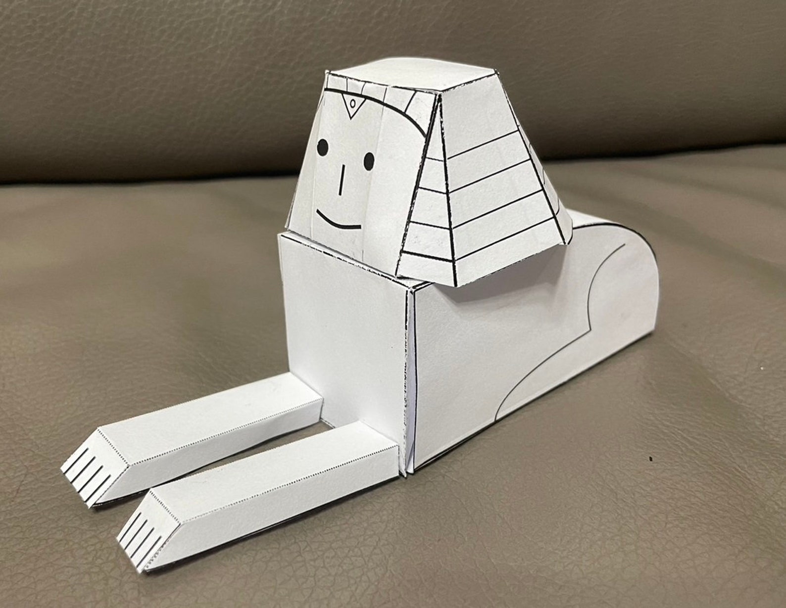 SPHINX 3D Paper Craft the Great Sphinx of Giza Egypt Landmark Printable ...