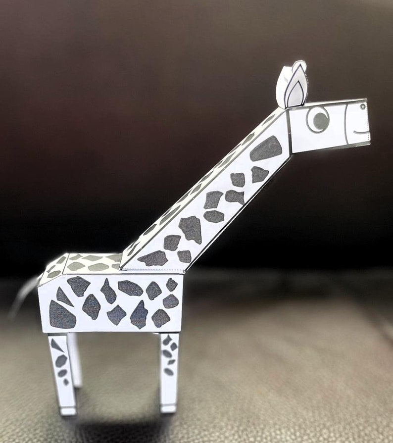 Giraffe Paper Craft Printable Craft Activity for Kids Instant - Etsy