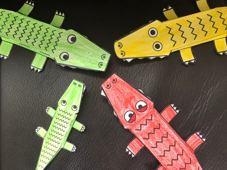 Alligator Crocodile Paper Craft Animal Paper Crafts Downloadable PDF ...