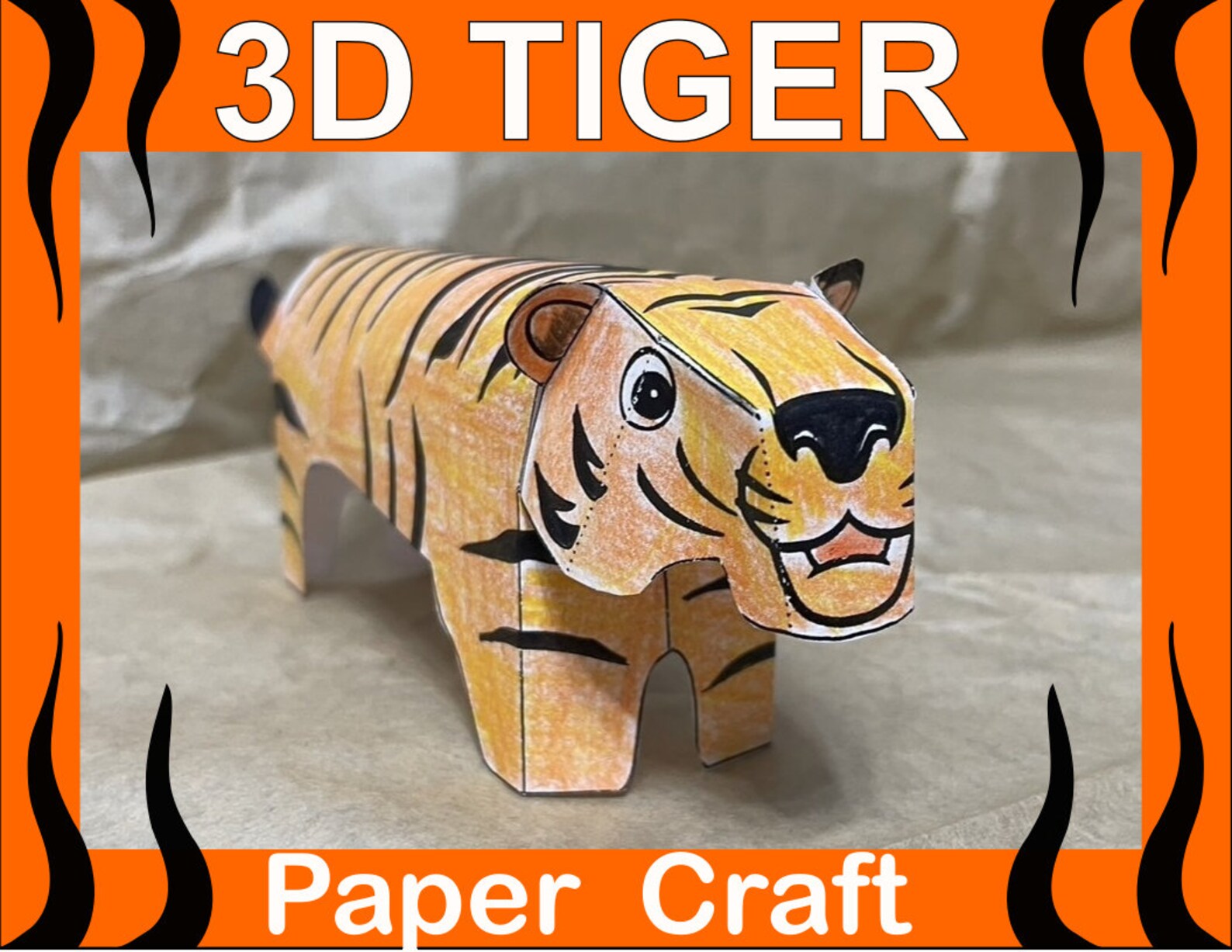 Tiger Paper Craft Printable Craft Activity for Kids Instant Download ...