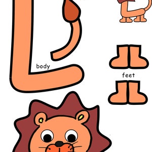 Alphabet Printable Craft A-Z Animal Alphabet Kids Templates - Etsy