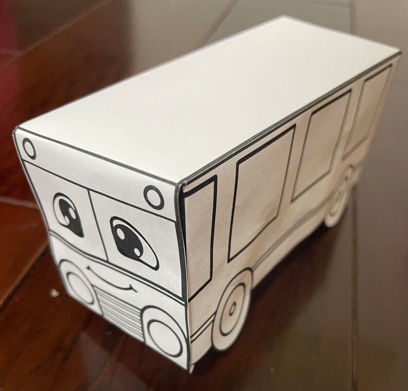 Bus Paper Craft Printable Craft Activity for Kids Instant Download ...