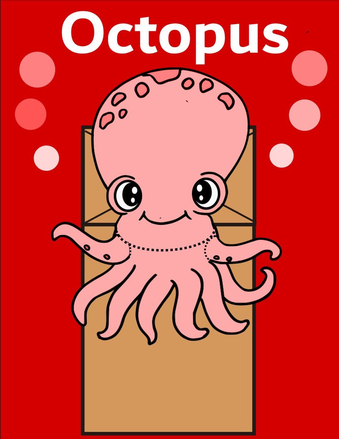 Ocean Animal Paper Bag Puppets Craft for Kids Coloring Puppet Printable ...