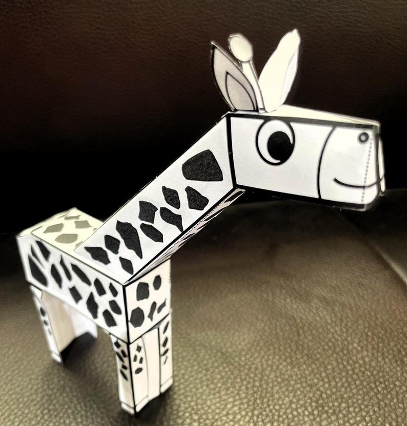Giraffe Paper Craft Printable Craft Activity for Kids Instant - Etsy