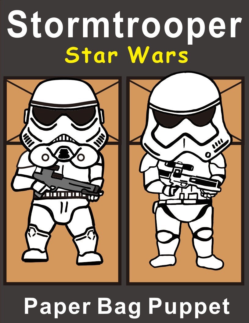 Star Wars Paper Bag Puppets Printable Activity for Kids Instant ...