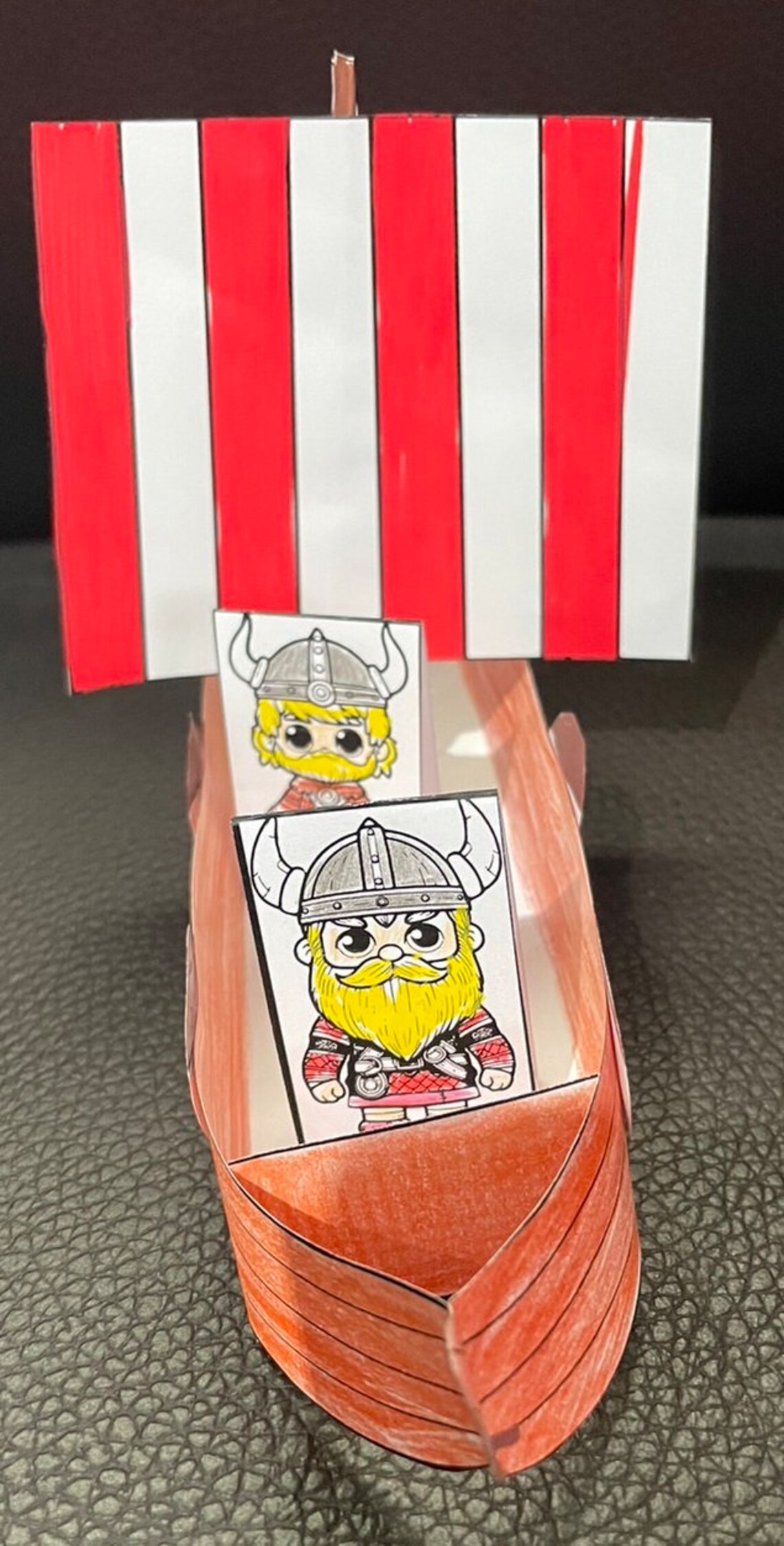 Viking Ship Craft 3D Paper Easy Viking Ship Craftivity Printable Craft ...