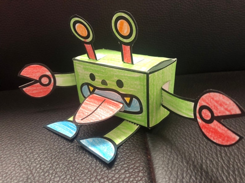 3D Shapes Monsters Geometry Crafts Printable Craft Activity for Kids ...