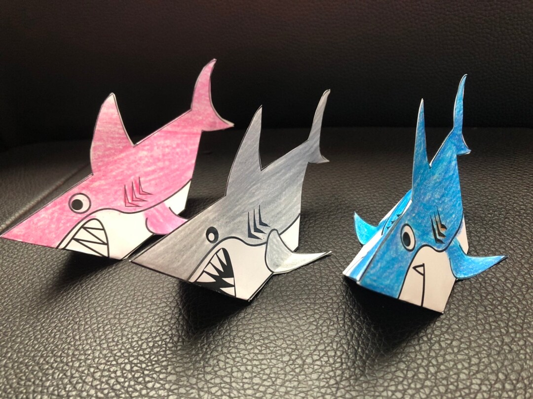 Shark Paper Craft Animal Paper Craft Instant Downloadable Kid's ...