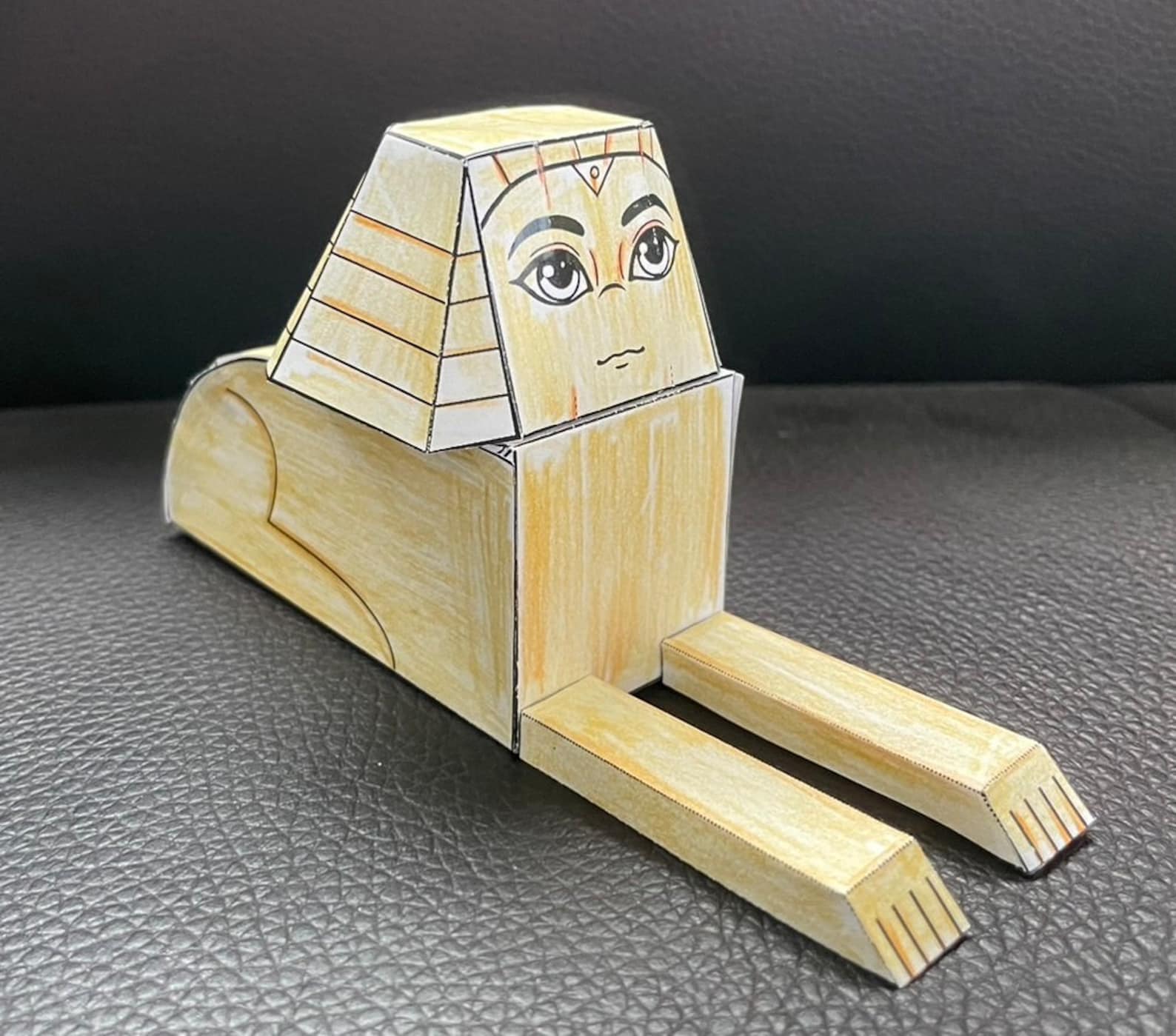 SPHINX 3D Paper Craft the Great Sphinx of Giza Egypt Landmark Printable ...