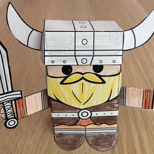 Viking Warriors Craft Easy 3D Vikings Paper Craftivity Printable Craft ...