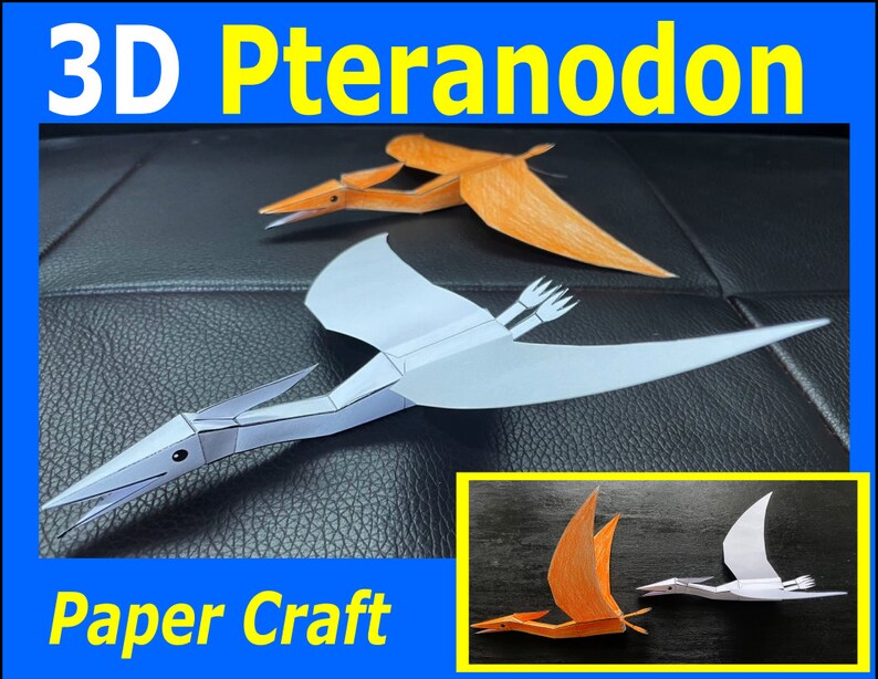 Pteranodon Pterosaur 3D Dinosaur Craft Paper Craft Printable Activity ...